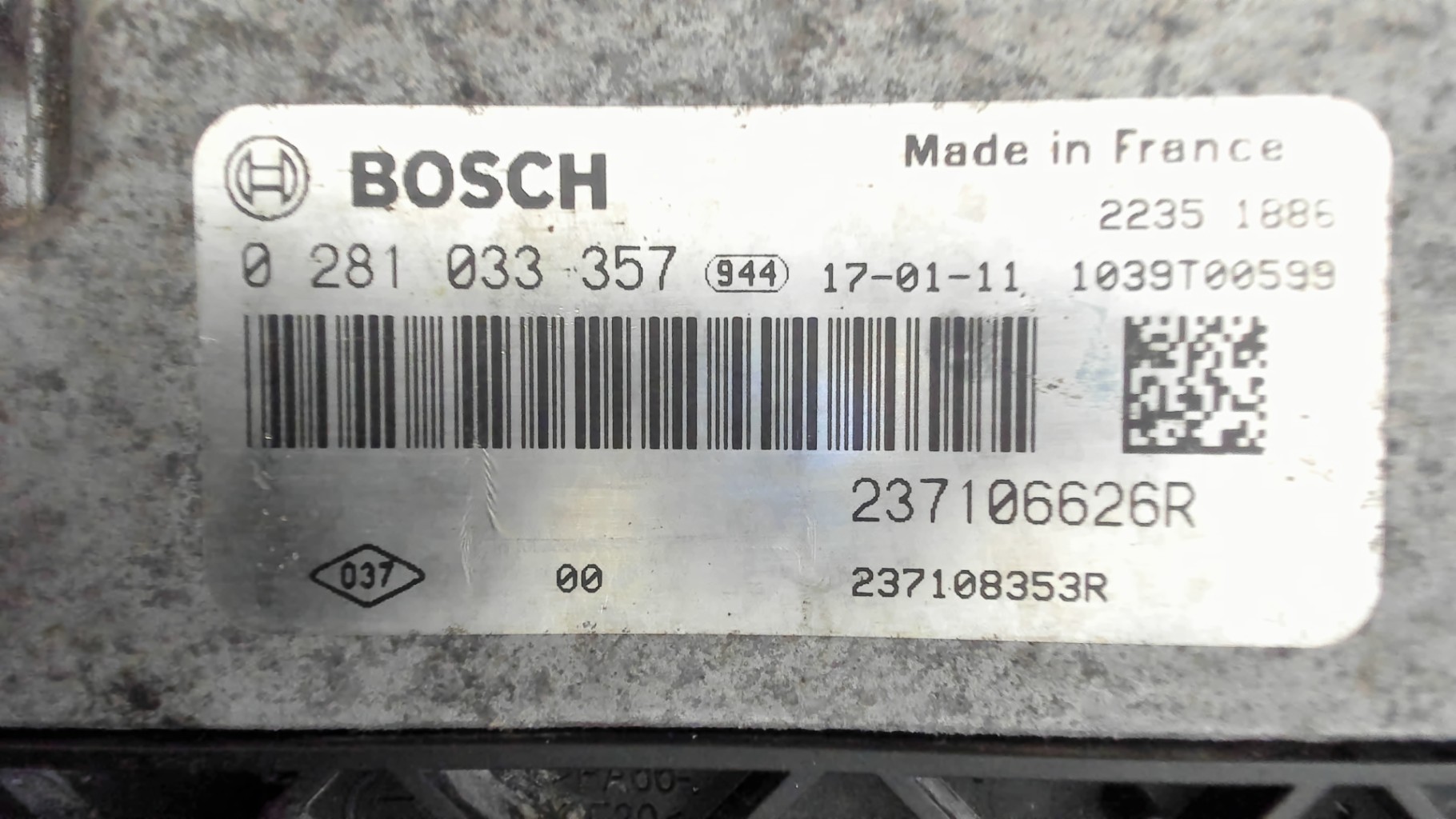 Calculateur moteur RENAULT TRAFIC 3 COURT PHASE 1 Diesel 2017 ...